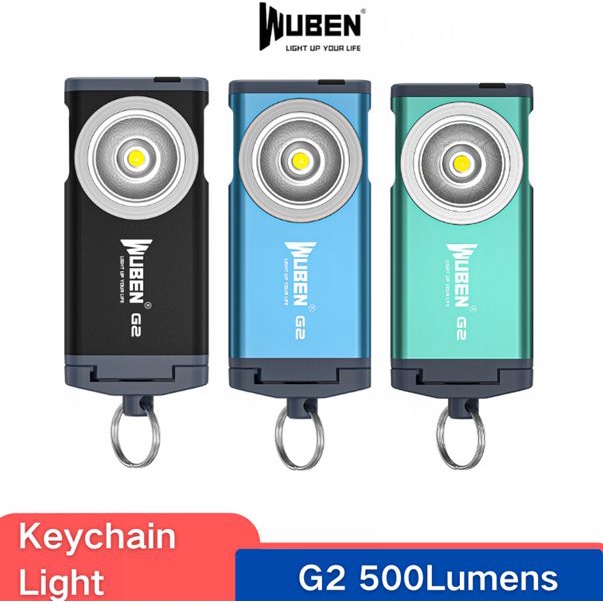 Keychain Light 500Lumens Type-C Rechargeable Protable LED Flashlight 5 ...