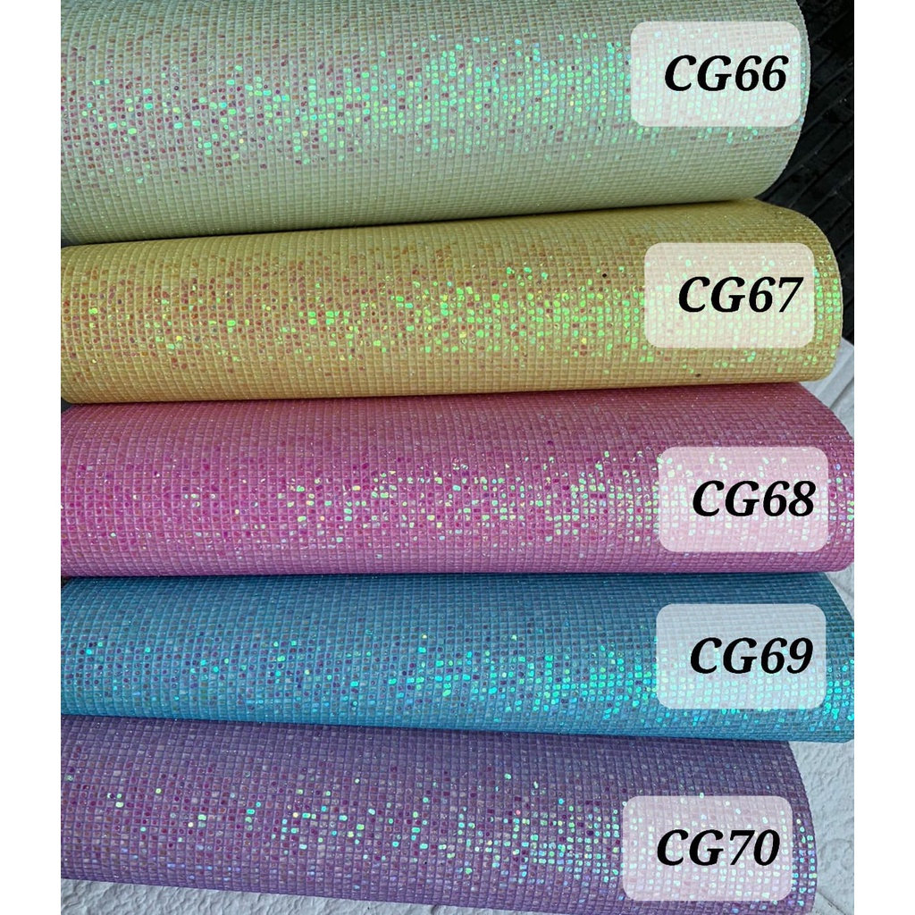 Holographic Glittered Canvass CG66 CG67 CG68 CG69 CG70 J164 | Shopee ...