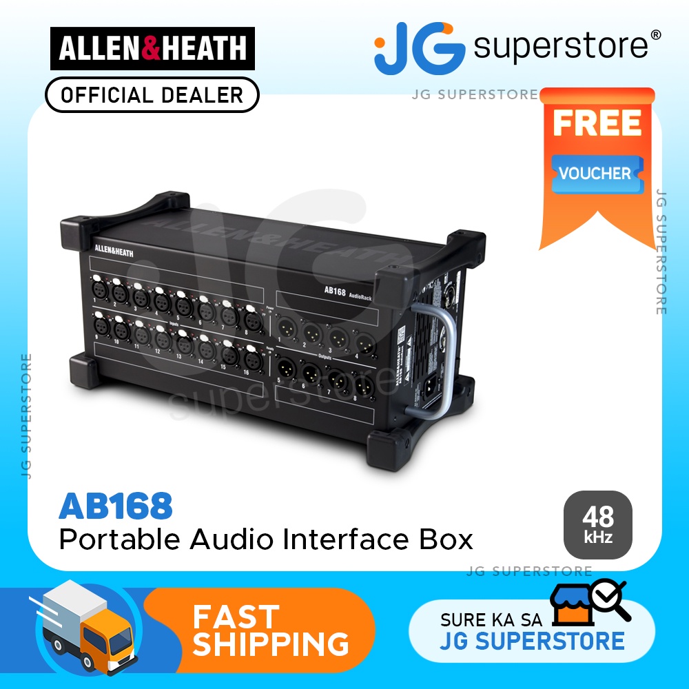 Allen & Heath AB168 Portable AudioRack 16 x 8 Audio Interface Stage Box ...