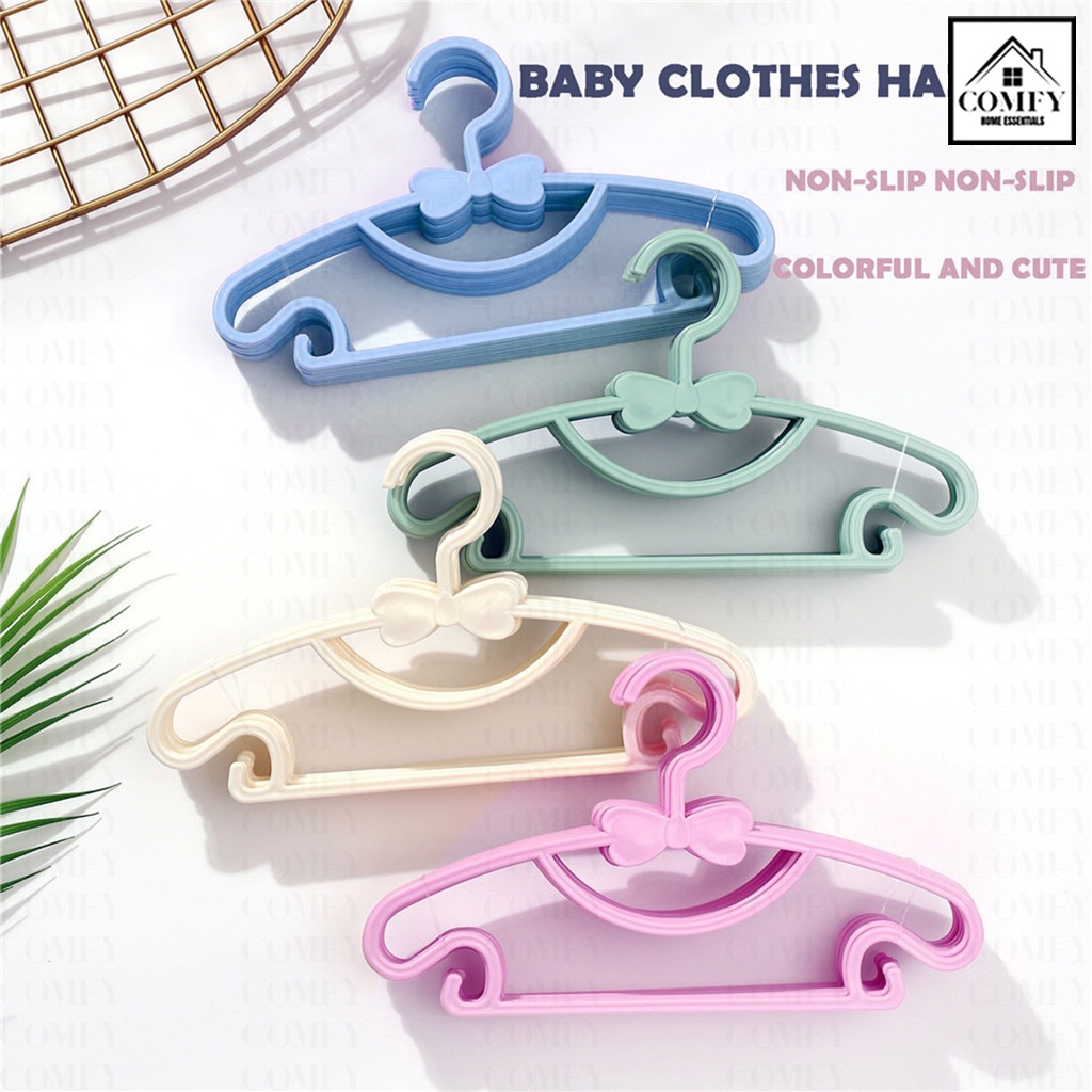 (One Dozen) Pastel Color Cute Baby Hanger Kid Clothes Trendy Plastic ...
