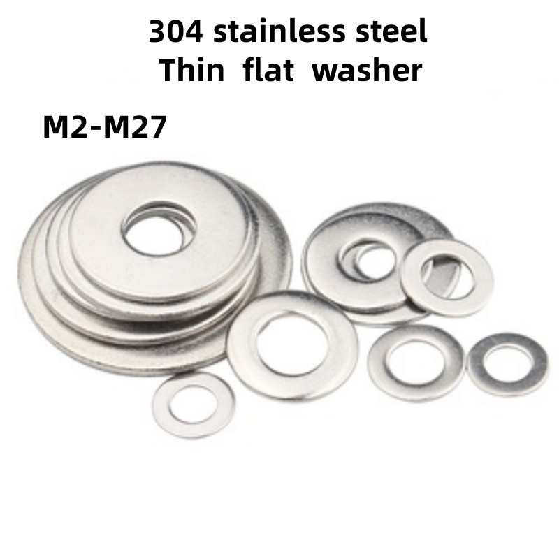 304 stainless steel ultra-thin flat washer enlarged metal gasket ...