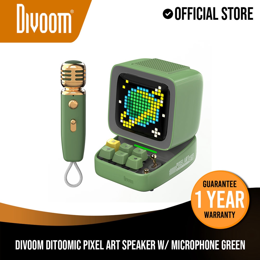 Divoom Ditoo Mic Pixel Art Speaker w/ Microphone Green | Shopee Philippines