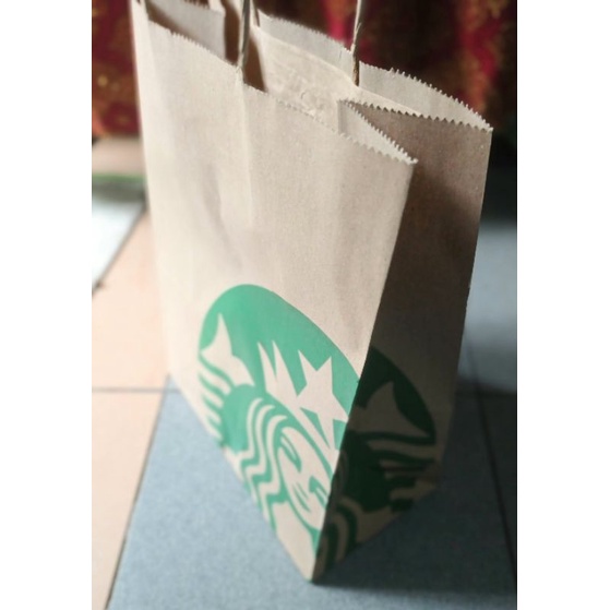 2010 Vintage 5 pieces Starbucks original small paper bags with handle ...