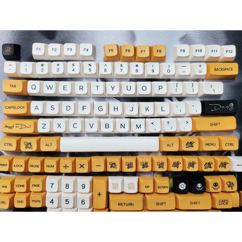 BEEVIL XDA profile PBT Dyesub 143 keyboard buttons for mechanical ...