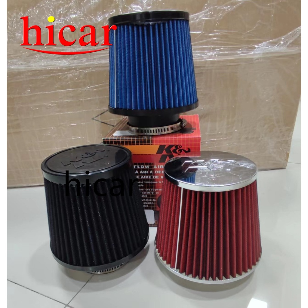 K&N Universal Automobile Car Filber Air Filter Auto Air Intake Reusable ...