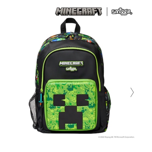 Smiggle MINECRAFT Classic Backpack for Primary Children | Shopee ...