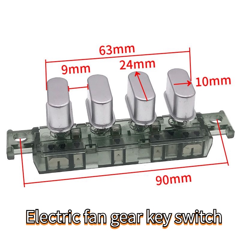 Electric Fan Button Switch Table Floor Gear Speed Control 4 3-Speed Key ...