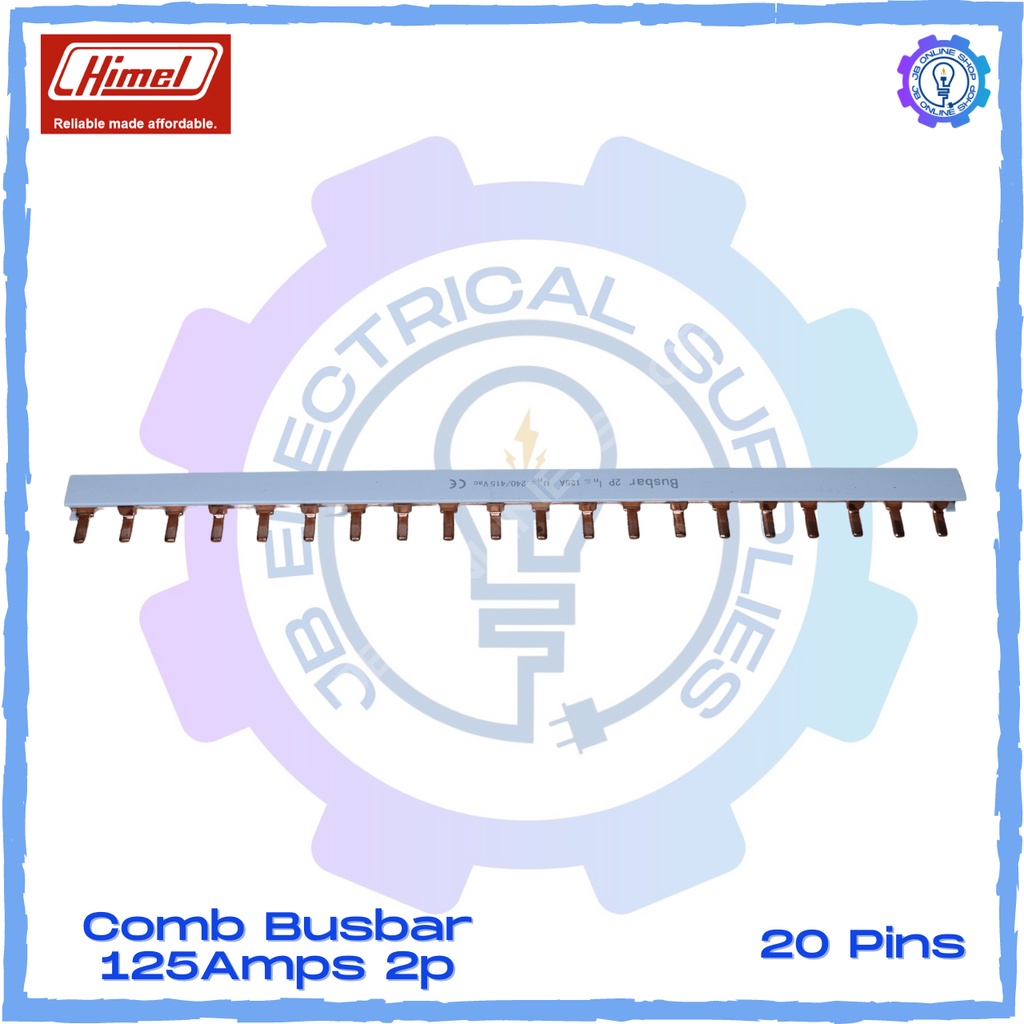 Himel Comb Busbar 125 Amperes 2 Pole 20 Pins | Shopee Philippines