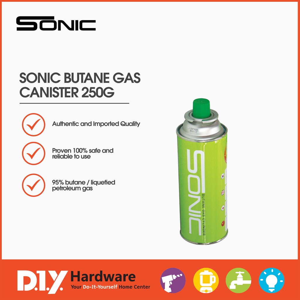 Sonic Butane Gas Canister 250g (Made in Korea) | Shopee Philippines