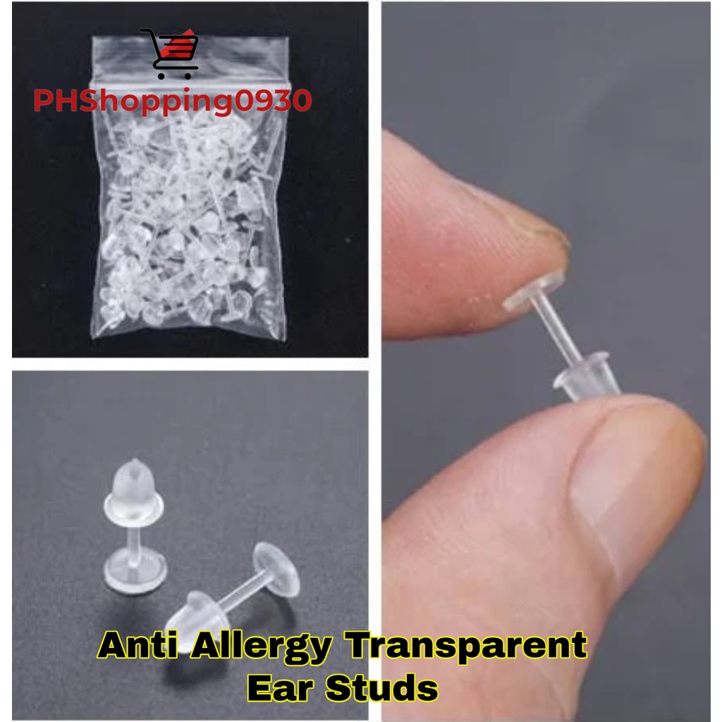 QYZV 15 Pairs/pack Plastic Hypoallergenic Anti Allergy Transparent Ear ...