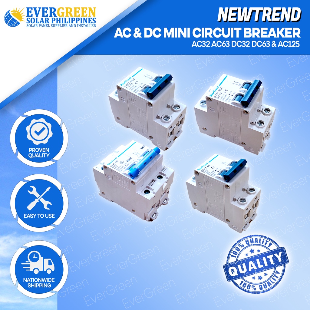 NEWTREND AC/DC Mini Circuit Breaker AC32, AC63, DC32, DC63 & AC125 ...
