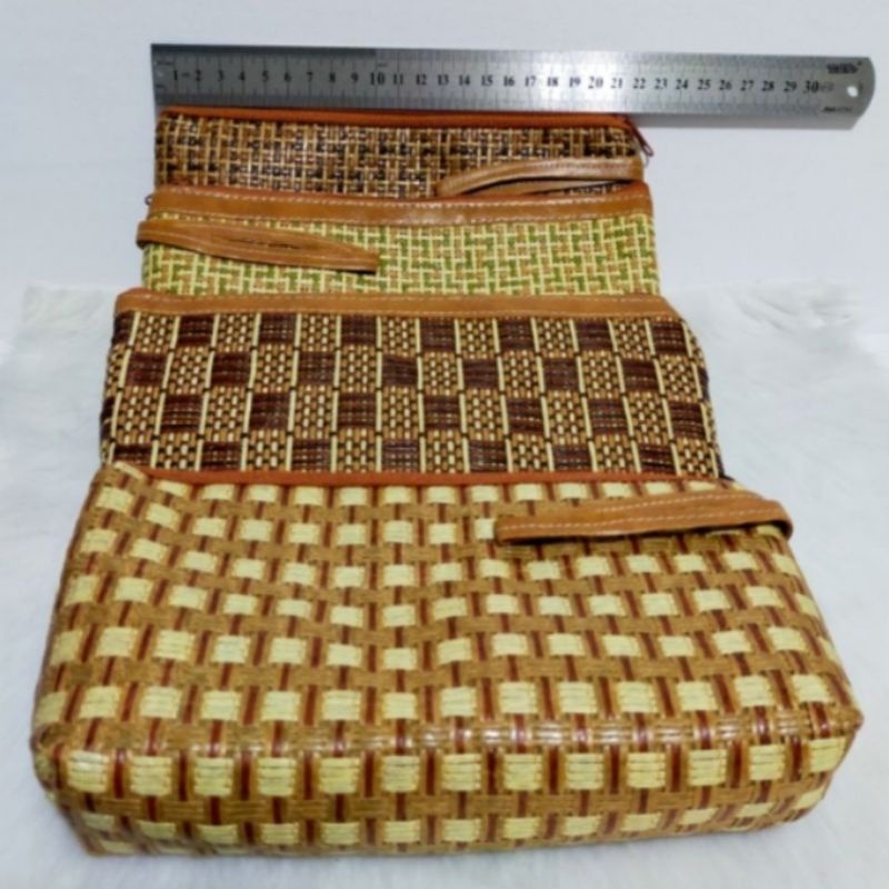 Native Banig / Pinoy Style Sling Bag and Pouches Local Rattan Pouches ...