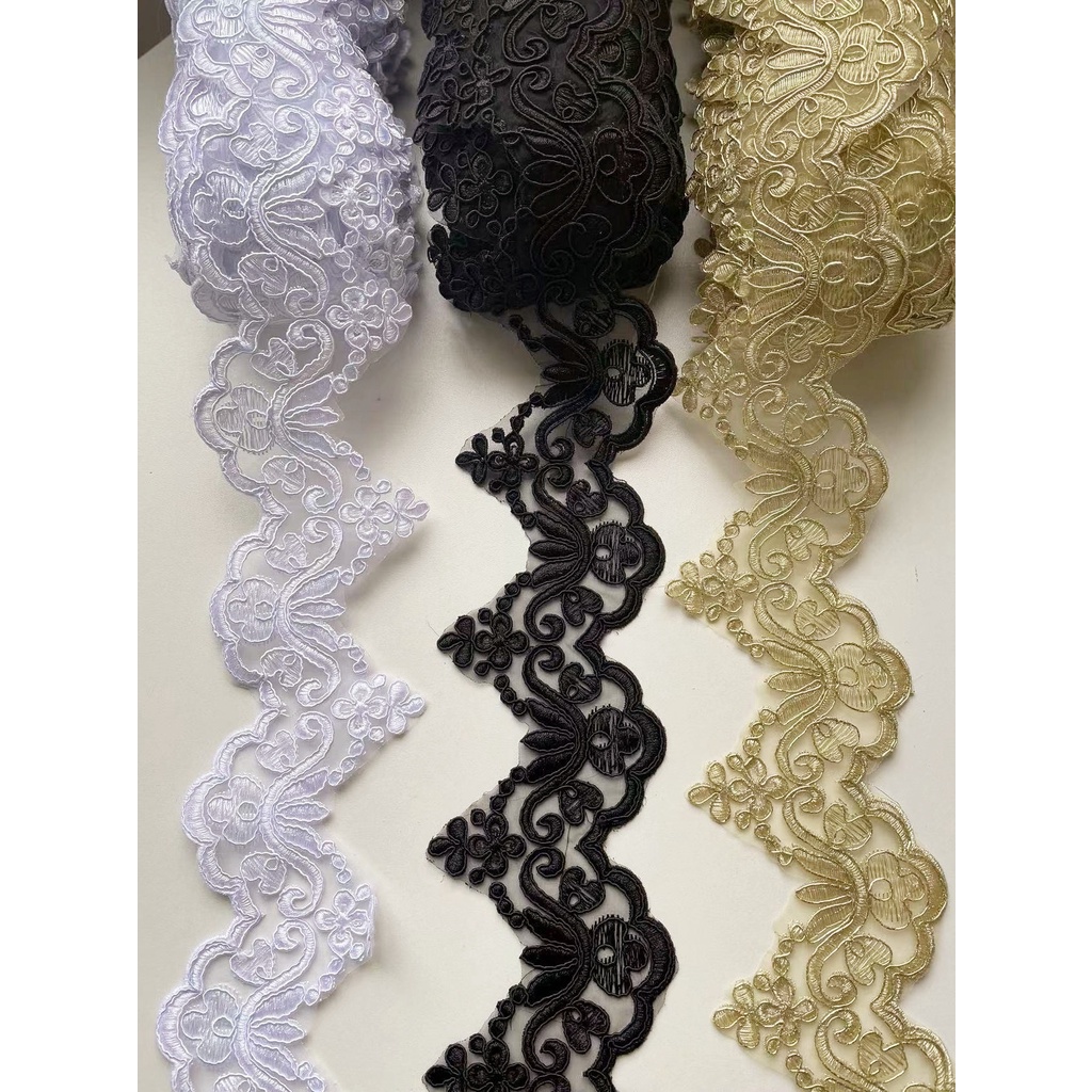1 Meter price border Lace,beautiful embroidery border lace ,tinghi lace ...