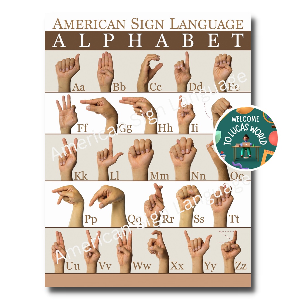 ASL AMERICAN SIGN LANGUAGE CHARTS POSTERS ALPHABET NUMBERS FEELINGS ...