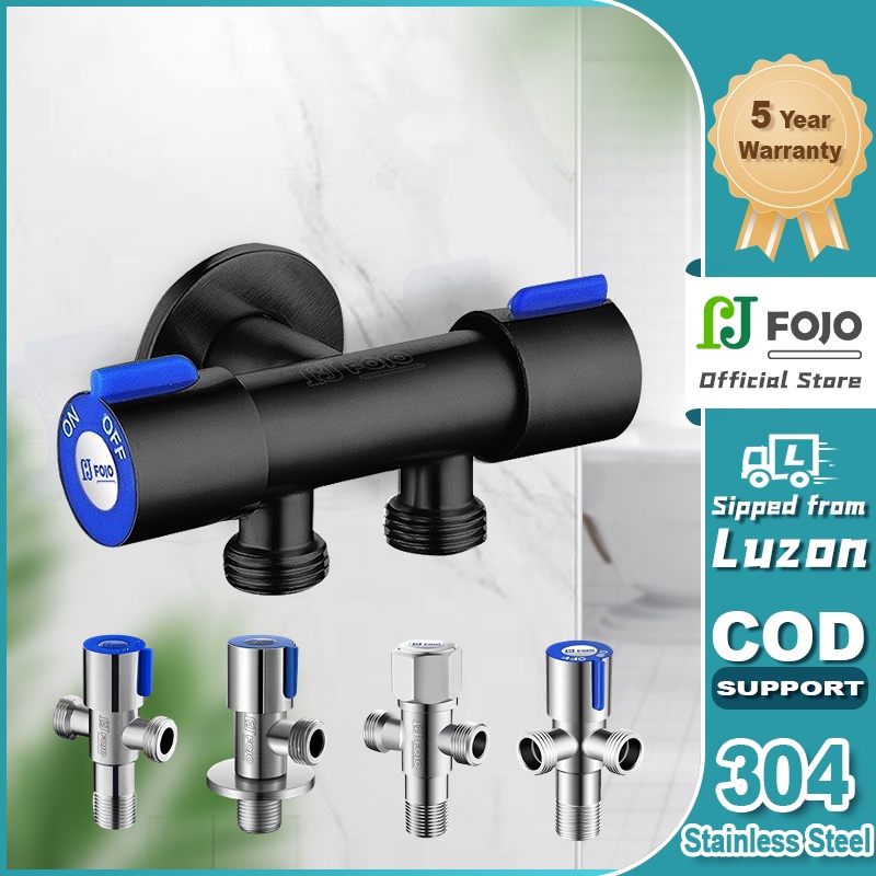 【FOJO】Stainless Steel Two Way Angle Valve 1/2" Angle Valve with Ring ...