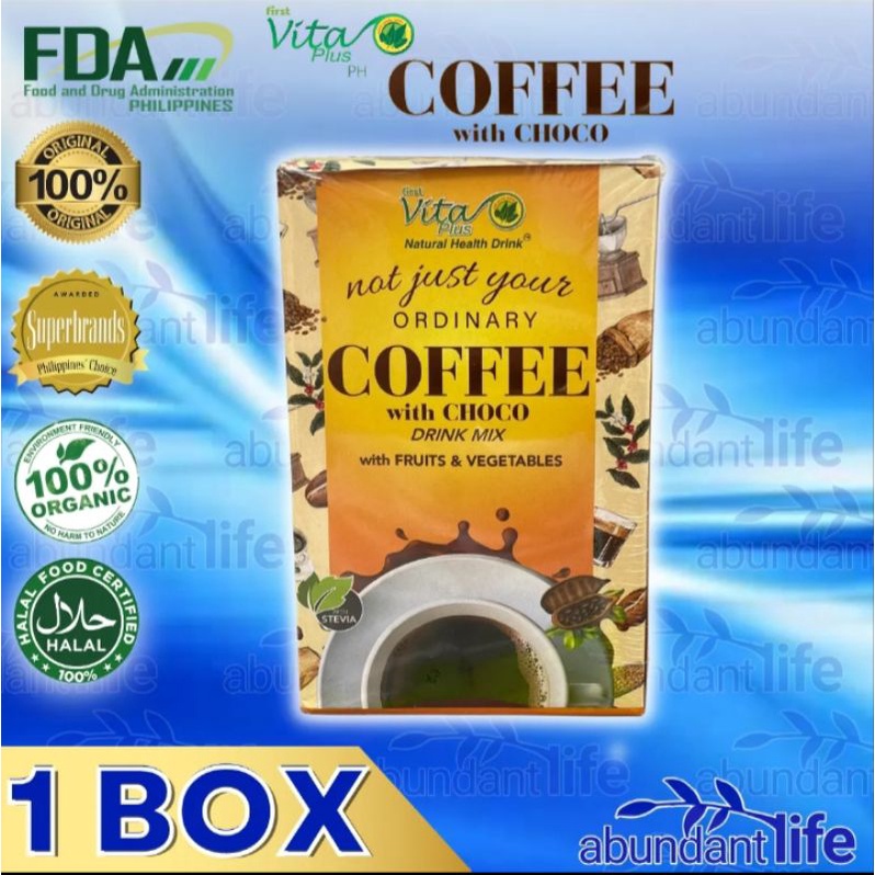 1 BOX 34 IN 1 COFFEE WITH CHOCO DRINK MIX WITH FRUITS AND VEGETABLES ...