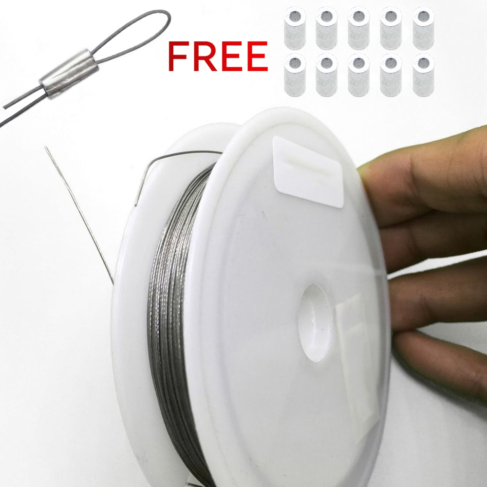 10M 🇵🇭 Braided Stainless steel Leader Wire Fishing line for big Bait ...