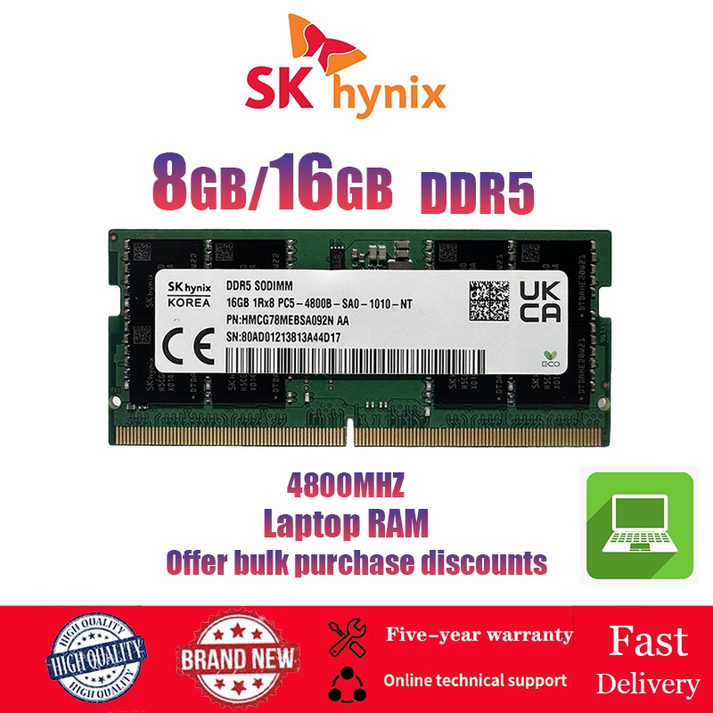 【In stock】SK hynix 8GB/16GB 2Rx8 262Pin DDR5 SODIMM PC5-34800 Laptop ...