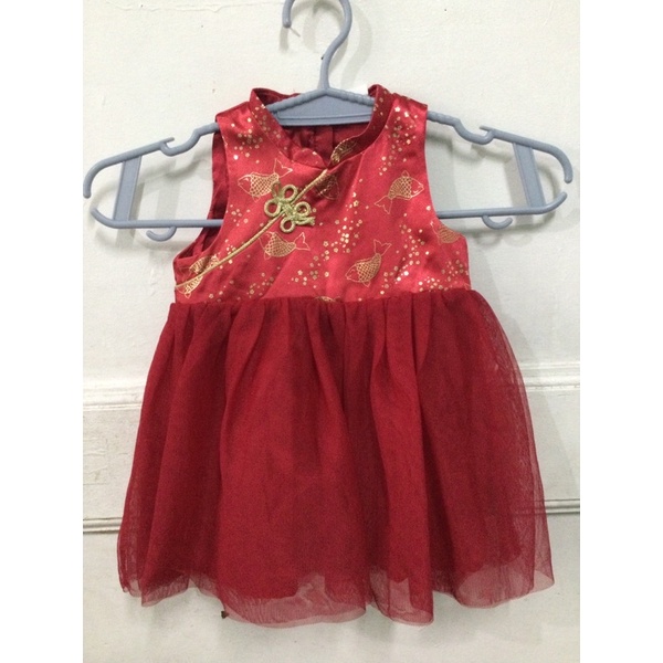 H&M Red Maroon Chinese Dress like new 6-9months | Shopee Philippines