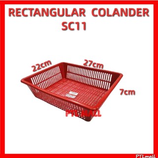 Rectangular Plastic Colander Hamper Basket Red Hamper Tray Square ...