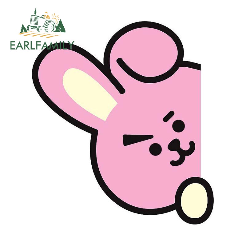 EARLFAMILY 13cm x 11.6.cm Cooky Peeker Bt21 Car Stickers Graffiti ...
