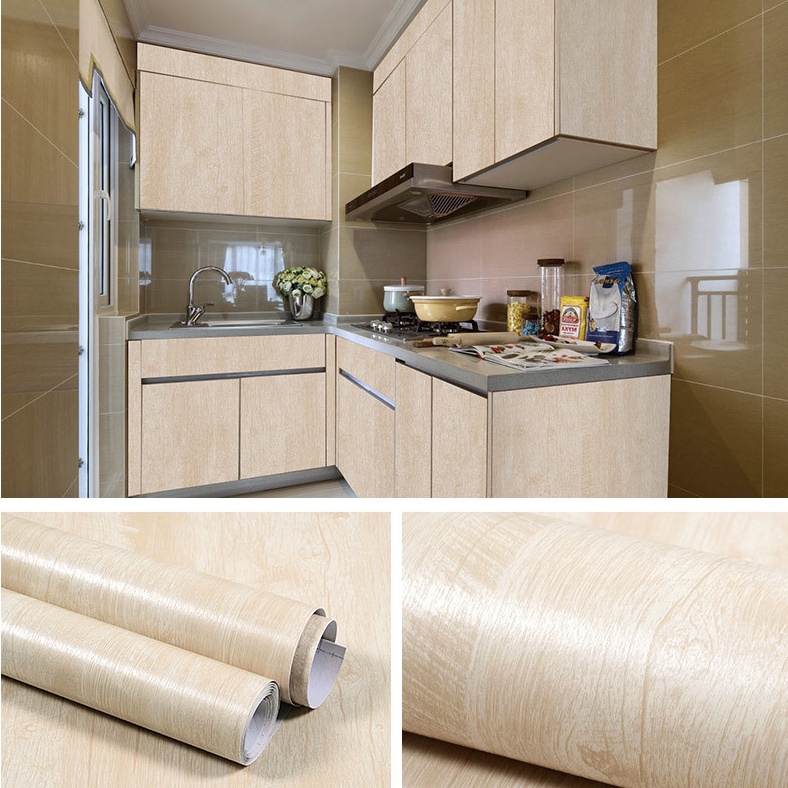 Self adhesive cabinet wallpaper/vinyl moisture-proof table sticker ...