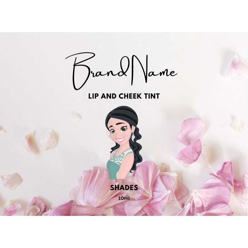 Customized Lip tint Sticker Label girl design (15pcs) | Shopee Philippines