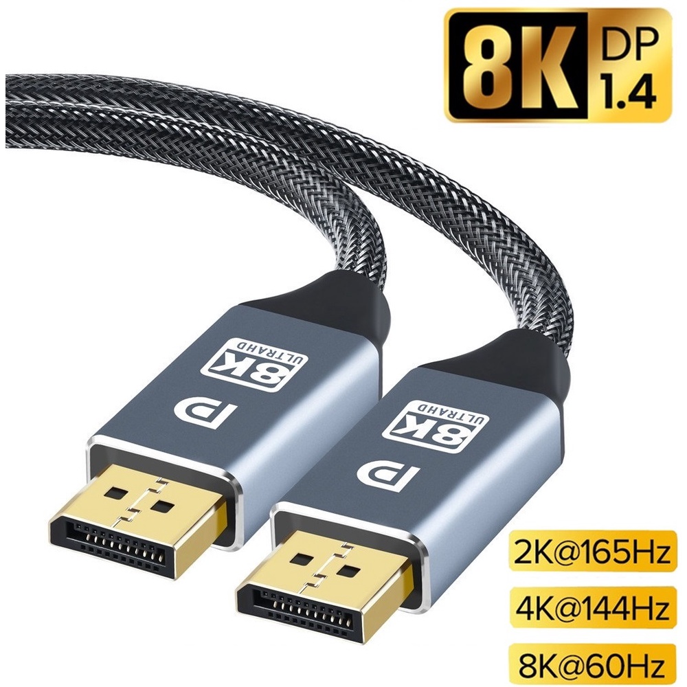 DisplayPort Cable DP 1.4 to DP Cable 8K 4K 144Hz 165Hz Display Port Adapter For Video PC Laptop ...