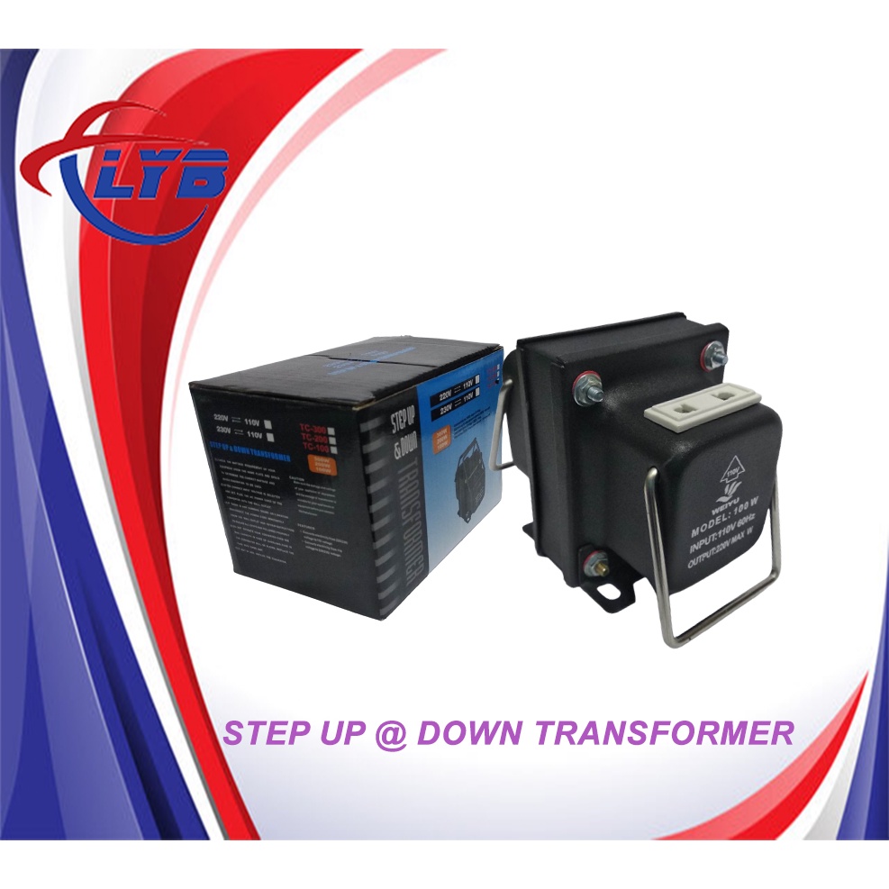 Transformer Auto Switch Step-up Step-down (110V / 220V) 100 Watts ...