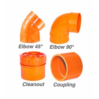 PVC Orange Fittings Sanitary Fittings Elbow 45* Elbow 90* CleanOut ...