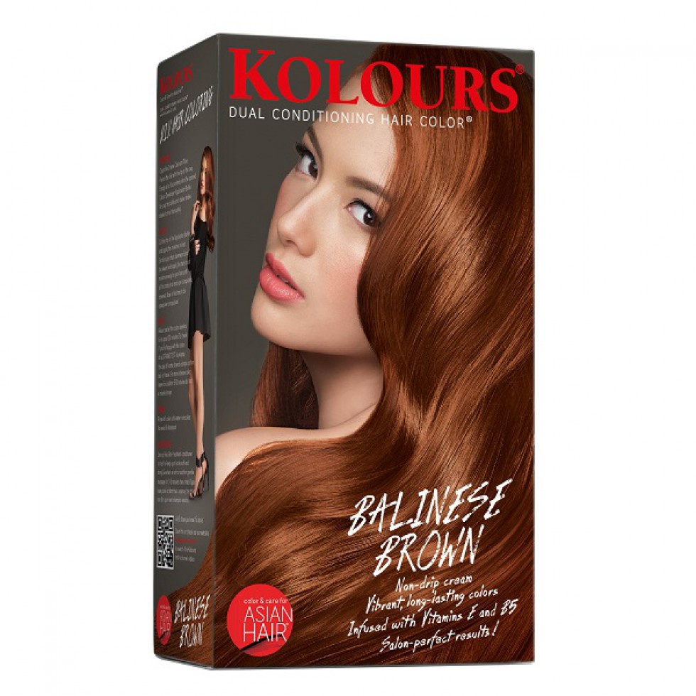Kolours Dual Conditioning Hair Color Balinese Brown 120ml | Shopee ...