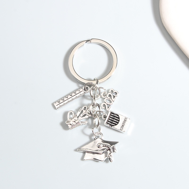 2023 Graduation Keychain Ruler Trencher Cap Diploma Key Ring Graduation ...