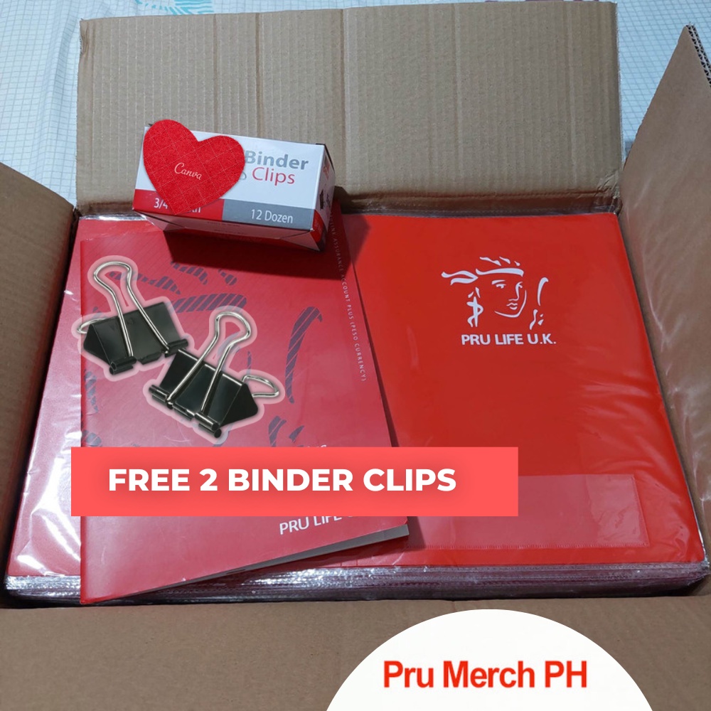 Pru Life UK Policy Clear Book Red Folder (1 box of 50 pcs) | Shopee ...