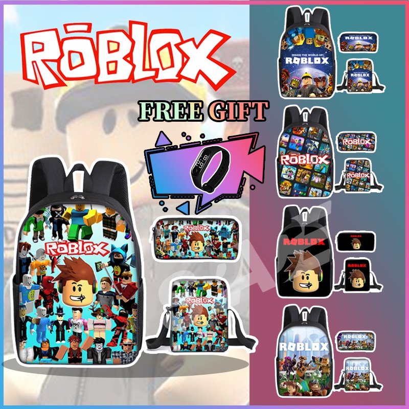 Roblox Backpack Set School Students Children Cartoon Anime Backpack ...