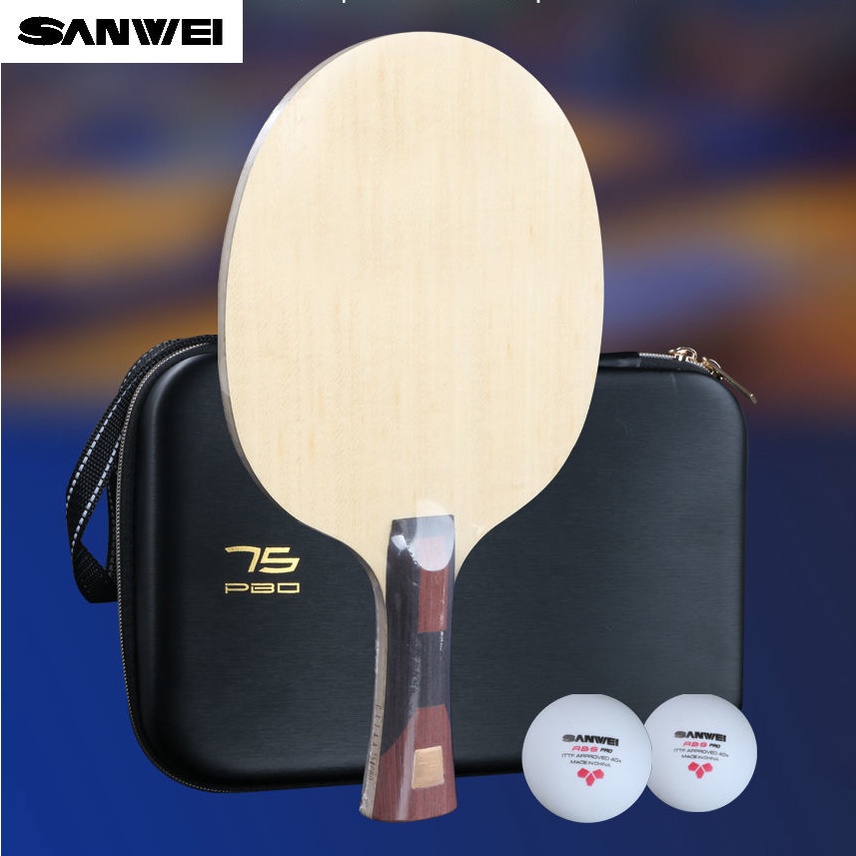 Original SANWEI SUPER 75 PBO Carbon Table Tennis Blade with Premium ...