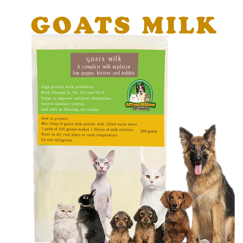 GOATS MILK A COMPLETE MILK REPLACER FOR PUPPY ,KITTENS & RABBIT (200 ...