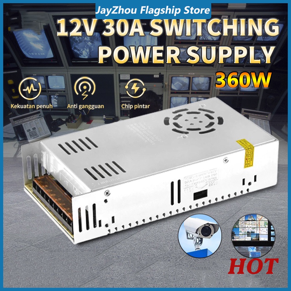 220V input DC 12V 30A Output 360W Power Supply Switching Power Supply for LED CCTV Camera ...