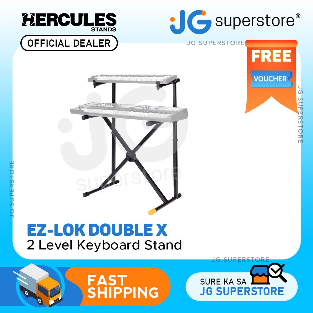 Hercules KS210B EZ-Lok Double Tier X-Keyboard Stand | JG Superstore ...