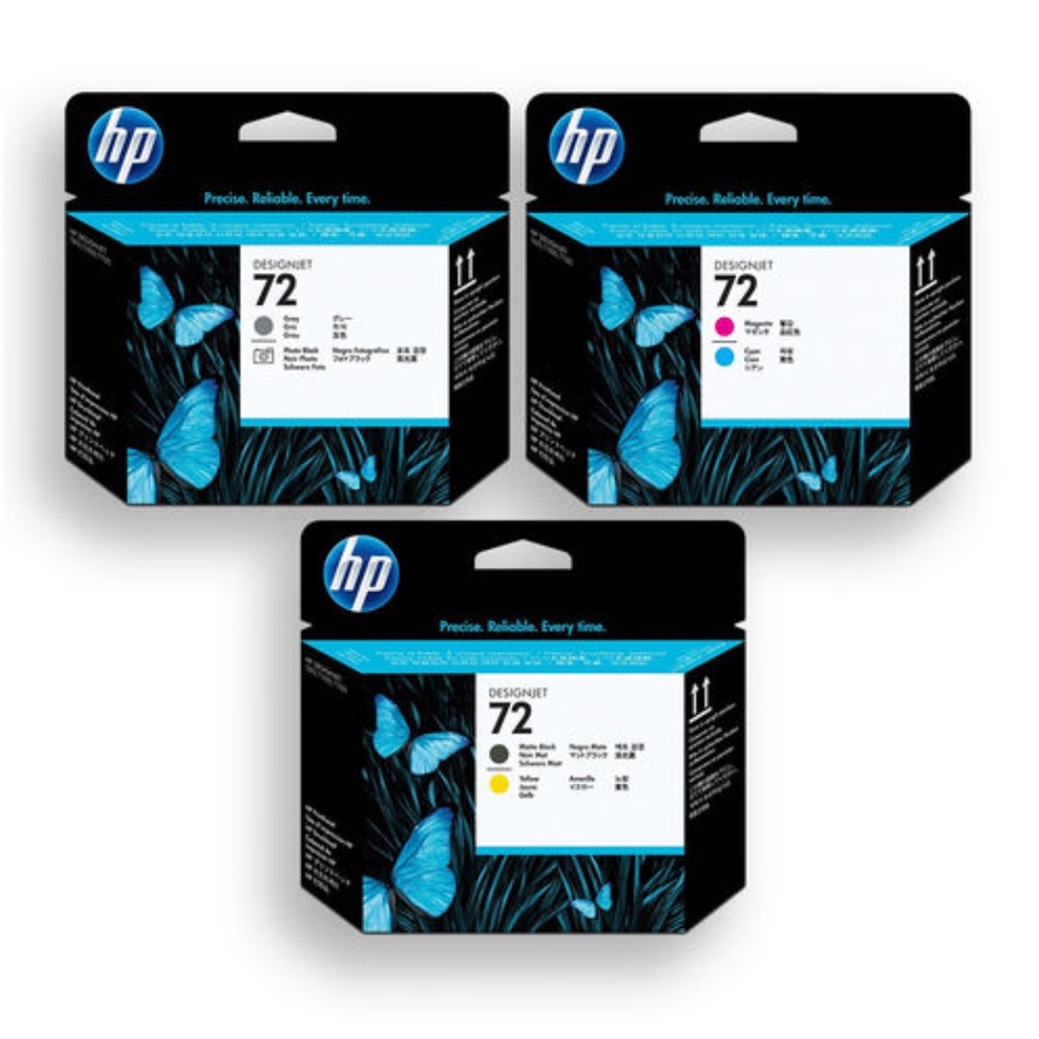 HP 72 Printhead (Matte Black/Yellow) (Gray/Photo Black) (Magenta/Cyan ...