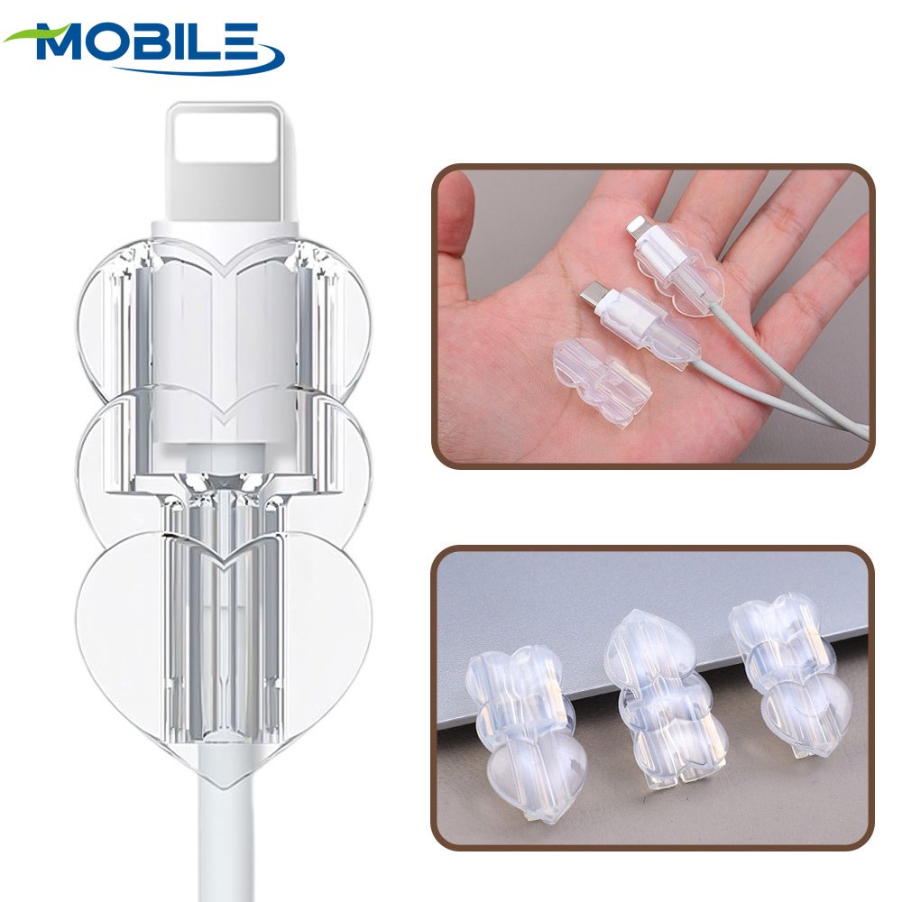 Cable Wrap Clip 5pcs Soft Silicone USB Data Cable Protector Case ...