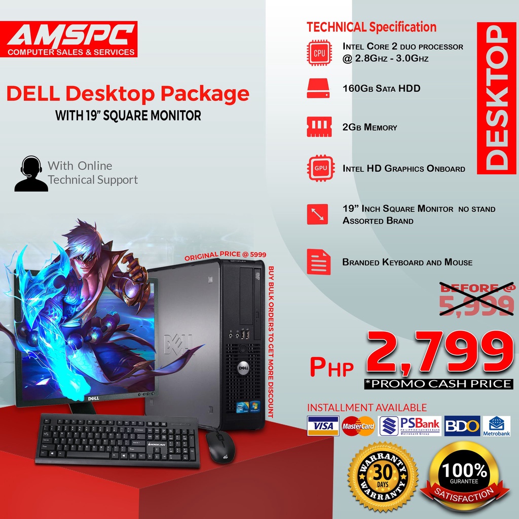 Computer Set | i3 | i5 4GB RAM 250GB HDD 19 SQUARE MONITOR NO STAND ...