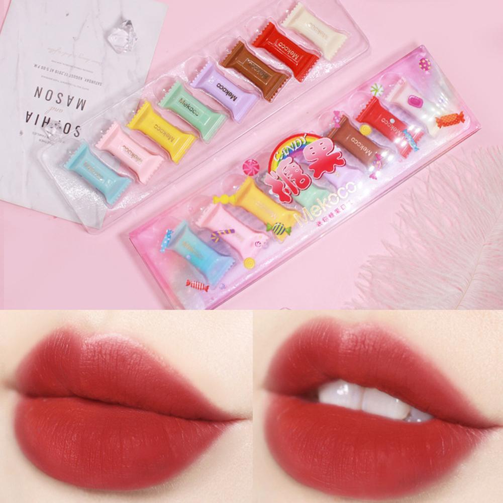 8 Colors Mini Candy Lipstick Set Velvet Matte Lipsticks Sexy Red Tint ...