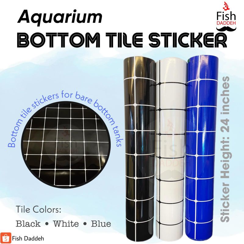 Aquarium Bottom Floor Tile Sticker (Black | Blue | White) | Shopee ...