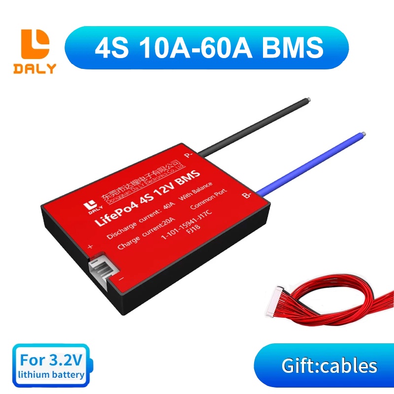 Daly 12V 4S LiFePO4 BMS 10A 15A 20A 30A 40A 50A 60A Waterproof BMS With ...