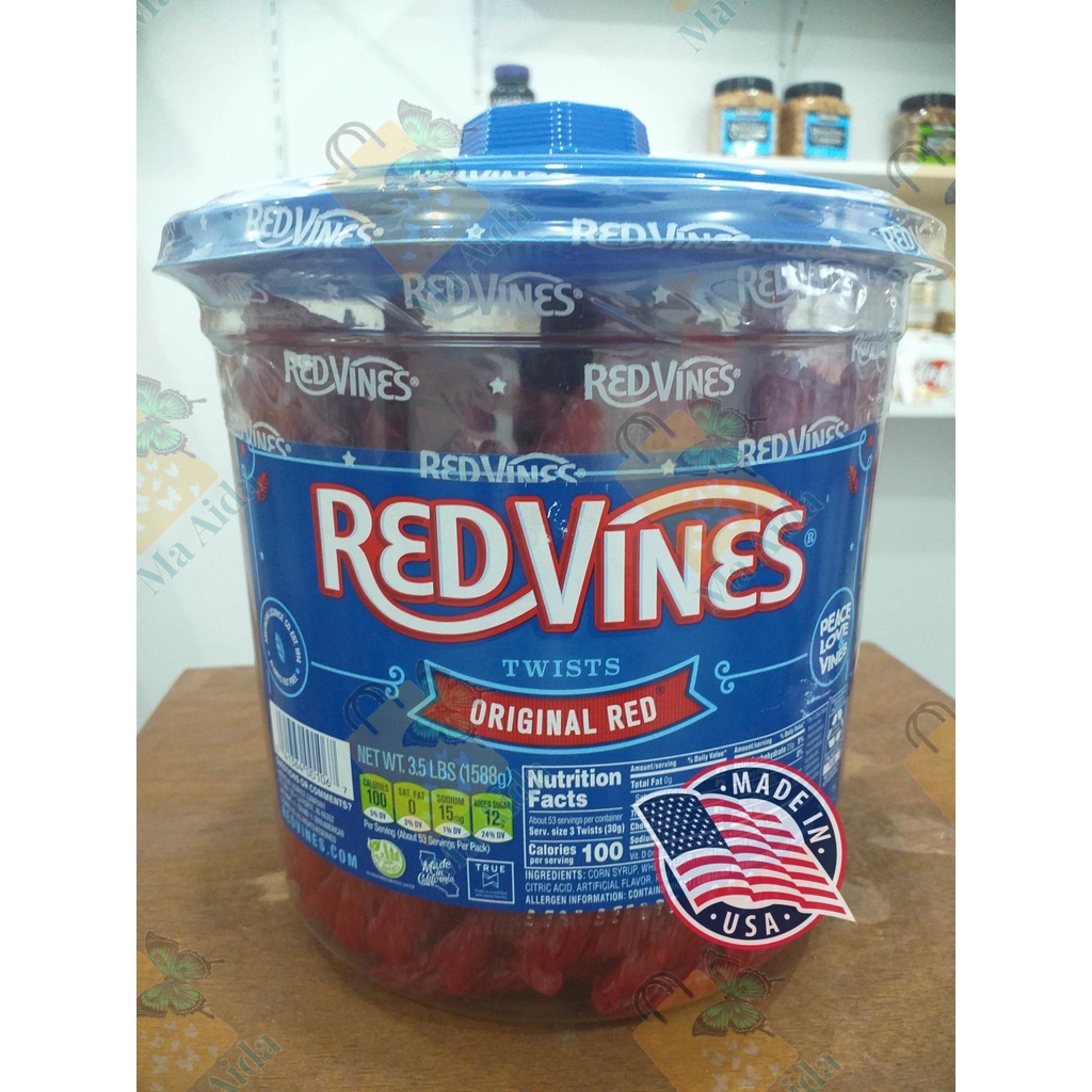 Red Vines Twists, Original Chewy Candy Jar, 3.5lbs (1588g) | Shopee ...