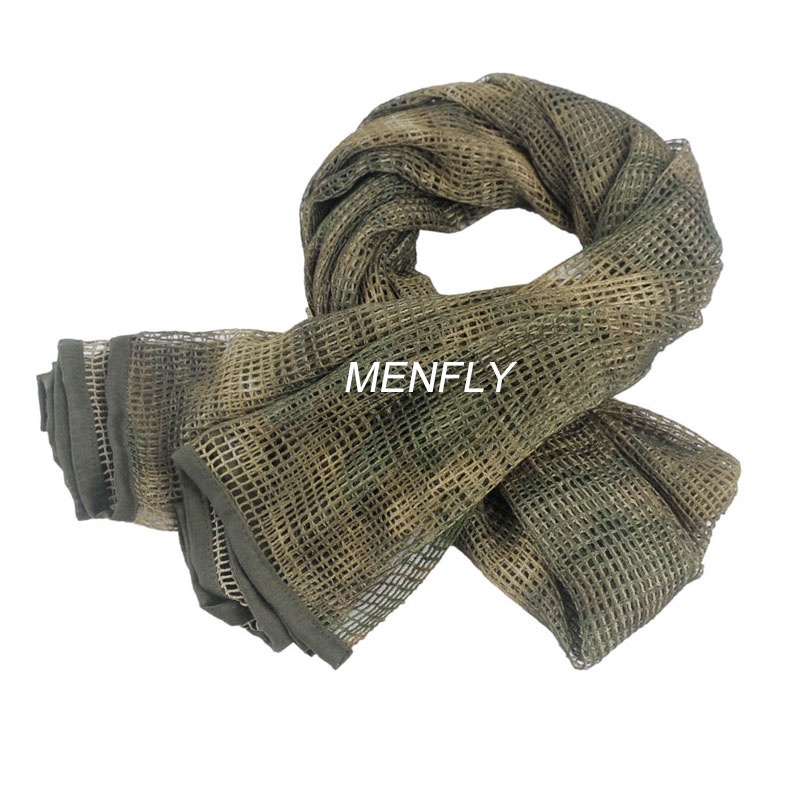 Tactical Camouflage Mesh Scarf Hunting Camo Turban Oversized Cotton ...