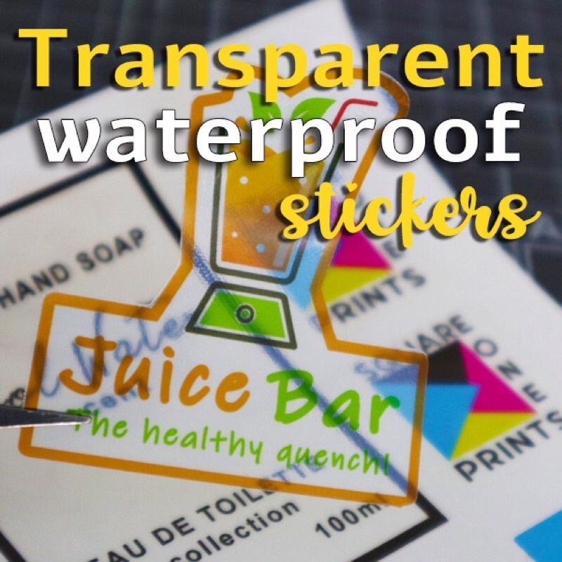 Waterproof Vinyl Transparent (Clear) & Translucent (Semi-clear) Sticker ...