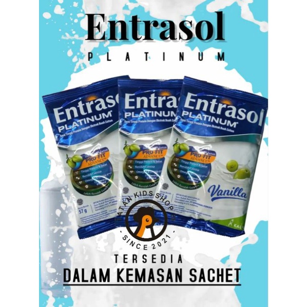 Entrasol Platinum Calcium Milk 57gram Sachet Packaging For Elderly ...