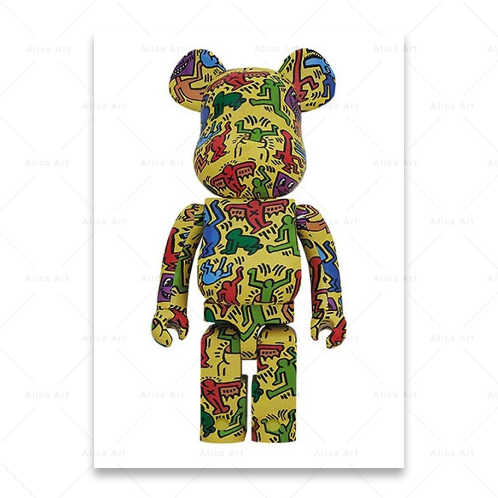 BearBrick Series Trend Variety Brick Doll Poster Keith Haring Pop Art ...