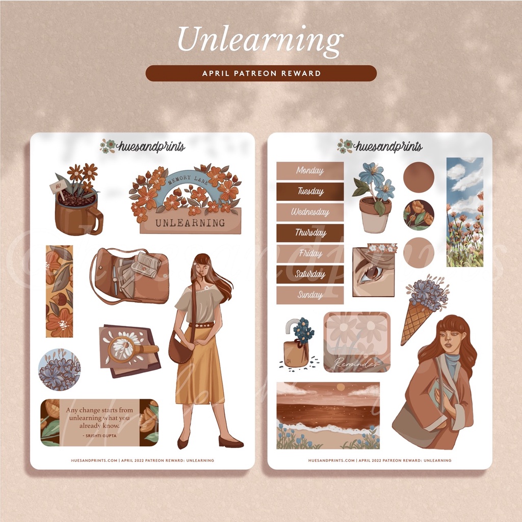 Unlearning – Planner, Journal Sticker, Stationery 2 Sheets | Shopee ...